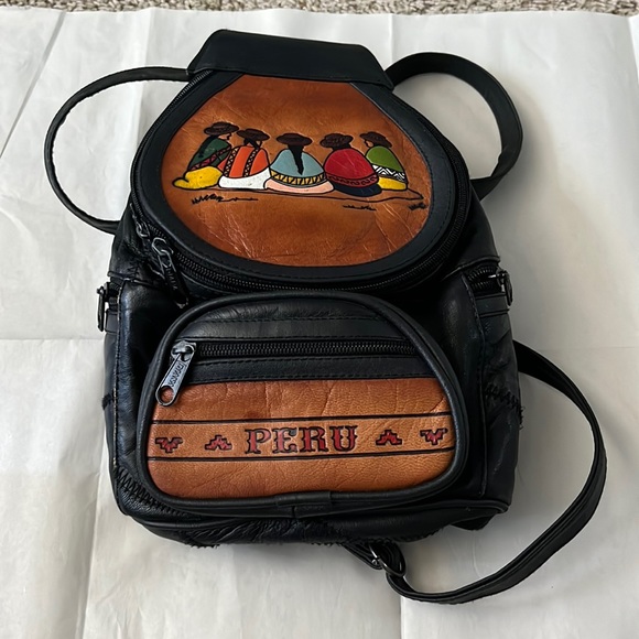 Bags | Peruvian Small Leather Backpack | Poshmark